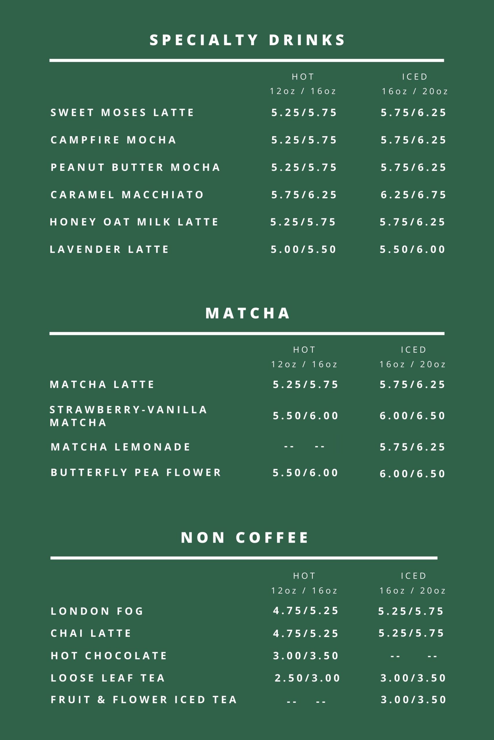 647 Coffee Menus | The Well CDC